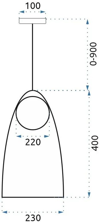 Toolight - závěsná skleněná lampa G9 25W APP1029-1CP, stříbrná, OSW-09485