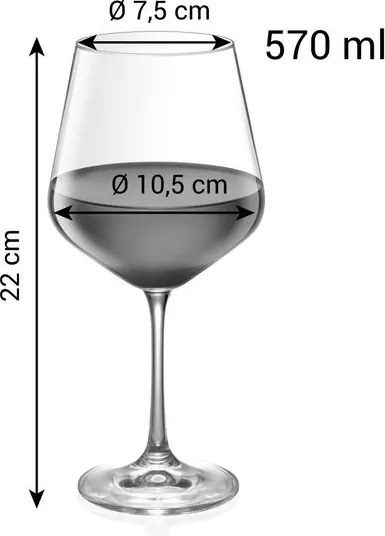 TESCOMA Sklenice na červené víno GIORGIO 570 ml, 6 ks
