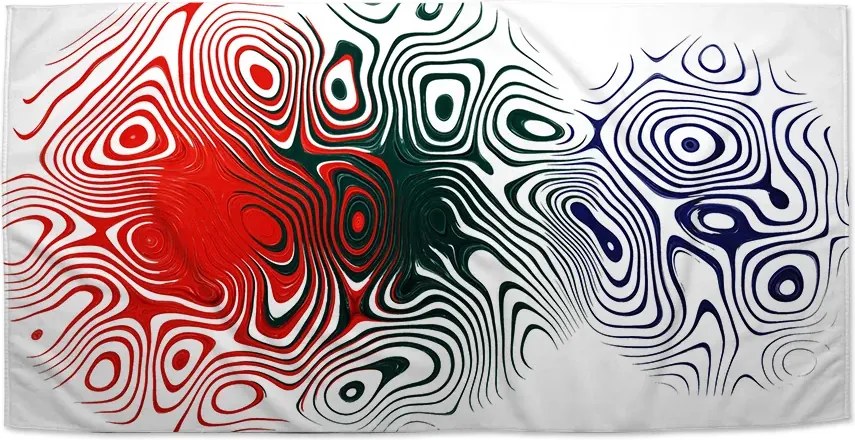 Sablio Ručník Dvoubarevná abstrakce - 70x140 cm