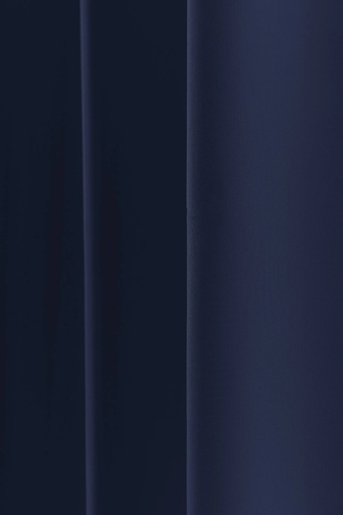 Závěs OXFORD LIGHT 140x250 cm, tmavě modrý Zavěšení: Řasící páska