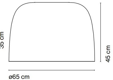 Marset A681-123 Djembé C 65.45, modré stropní svítidlo, 28,5W LED 2700K stmívatené, prům. 65cm