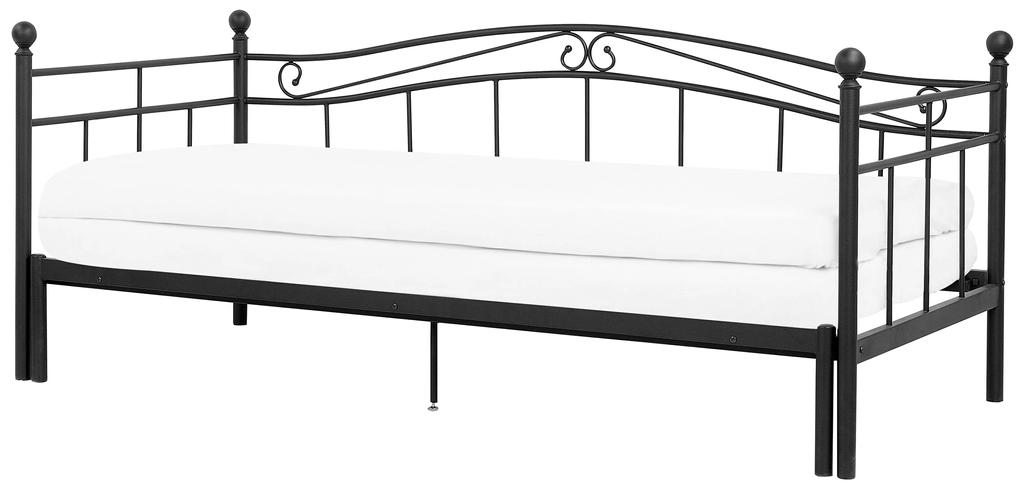 Černá kovová postel s rámem 90 x 200 cm TULLE  Beliani