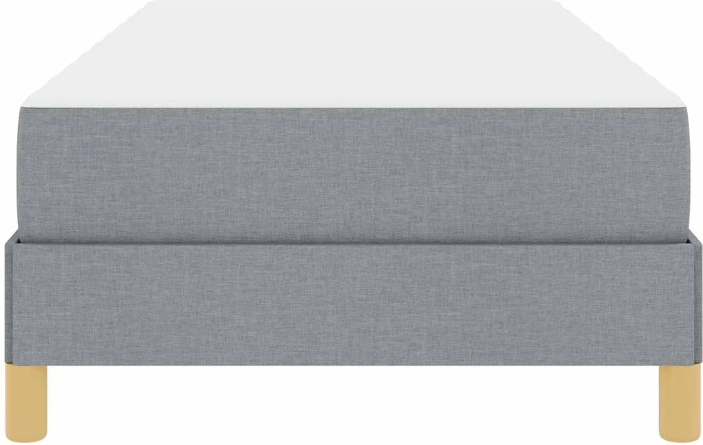 Postel s boxspringem s matrací Světle šedá 90 x 190 cm textil 3398528
