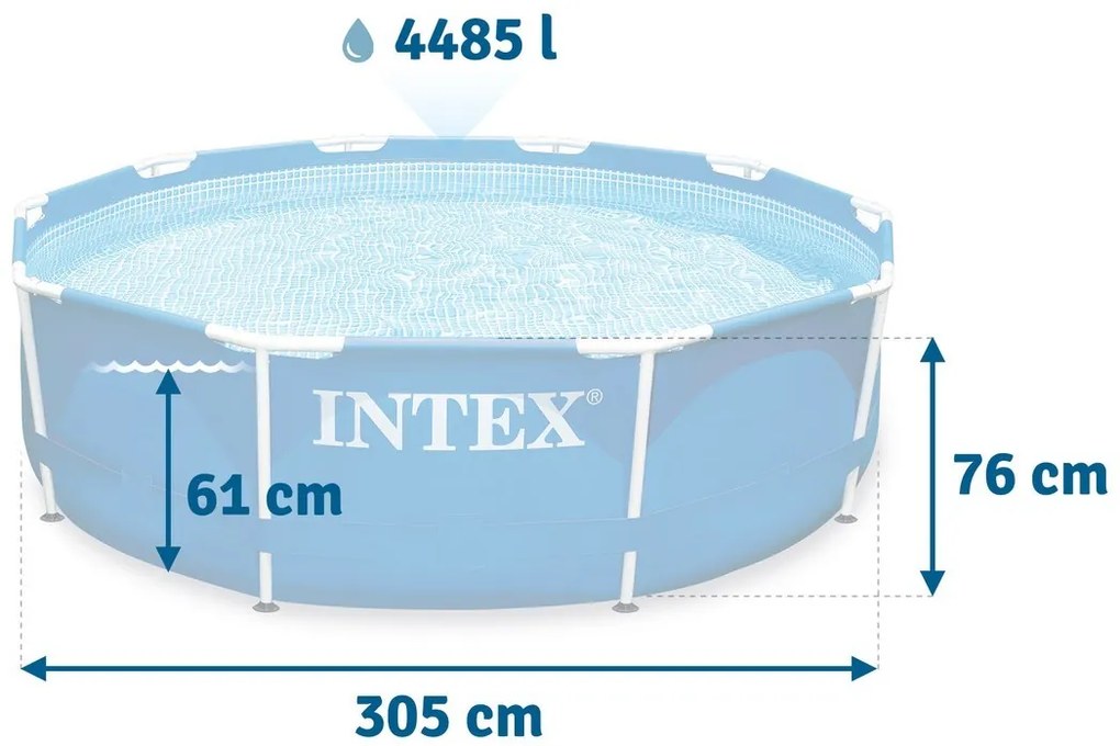 Zahradní bazén s kovovou konstrukcí 305 x 76 cm 15v1 INTEX 28202