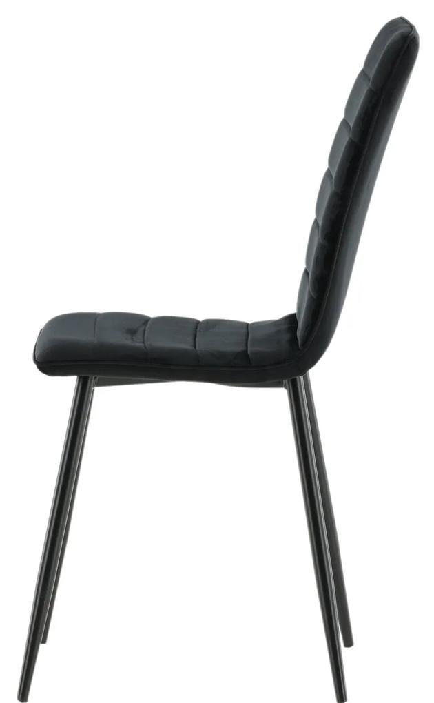 Jídelní židle Windu, 2ks, černá, S43xD49xV94