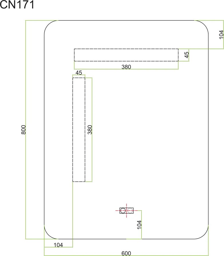 Mereo Mereo, Zrcadlo hranaté 60x80 cm, LED osvětlení, CN171