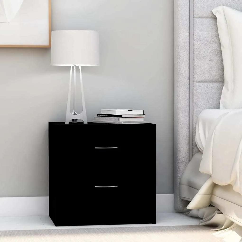 vidaXL Noční stolek 40 x 30 x 40 cm kompozitní dřevo [801041] Barva: Černá