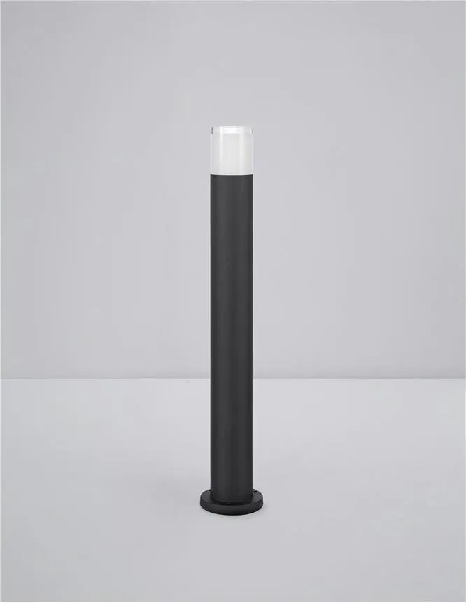NV 9905021 Venkovní sloupkové svítidlo NOTEN LED černý hliník čirý a bílý akryl 8W 3000K 220-240V IP65 120st. IP65 - NOVA LUCE