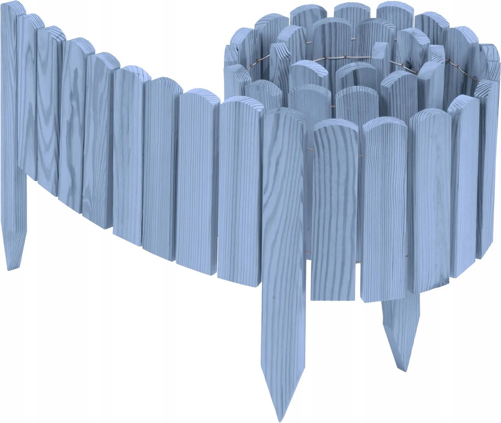 Trávníkový Lem Zahradní Palisáda Dřevěný zahradní plot 40 x 200 cm