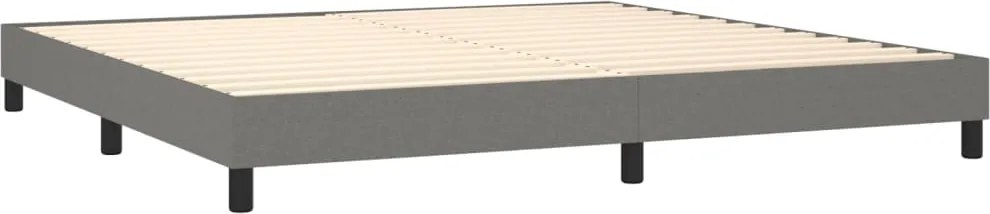 Box spring postel s matrací tmavě šedá 200x200 cm textil 3140082