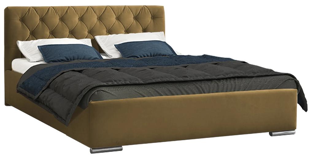 Eka Čalouněná postel ELEGANT - Fresh 120x200 cm Barva látky - Fresh: Béžová (03), Úložný prostor: Bez úložného prostoru