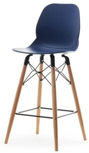MPT Barová židle Leaf Wood - modrá