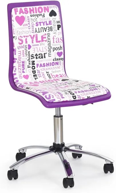 Dětská otočná židle FASHION fialová