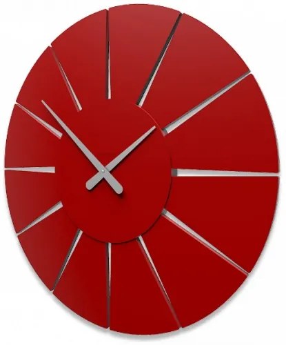 Designové hodiny 10-212 CalleaDesign Extreme M 60cm (více barevných variant) Barva vínová červená-65 - RAL3003 Dýha wenge - 89