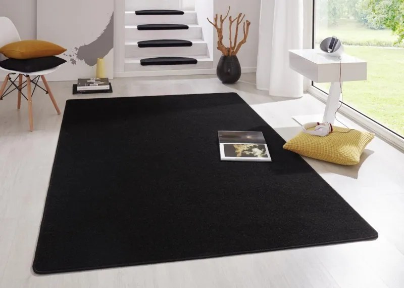 Hanse Home, Kusový koberec Fancy 103004 Schwarz - černý, 80x200, černá, ložnice