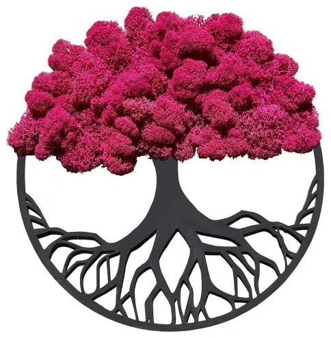 OznTo Obraz strom s mechem fuchsiový 30cm různé barvy Barva: Hnědá