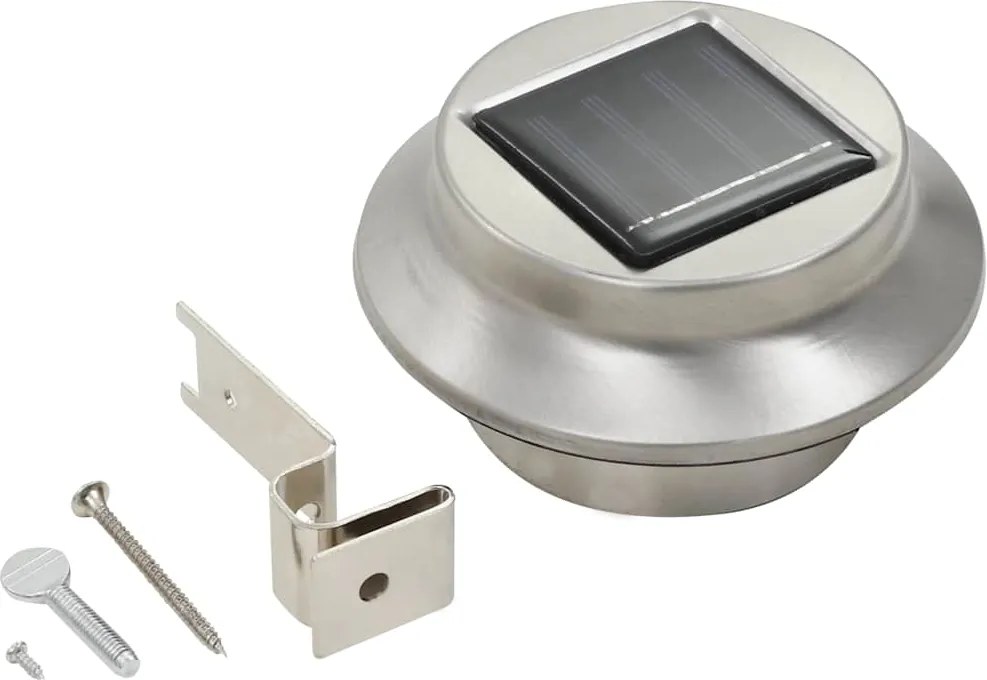Zahradní solární lampy 12 ks LED kulaté 12 cm bílé 277135