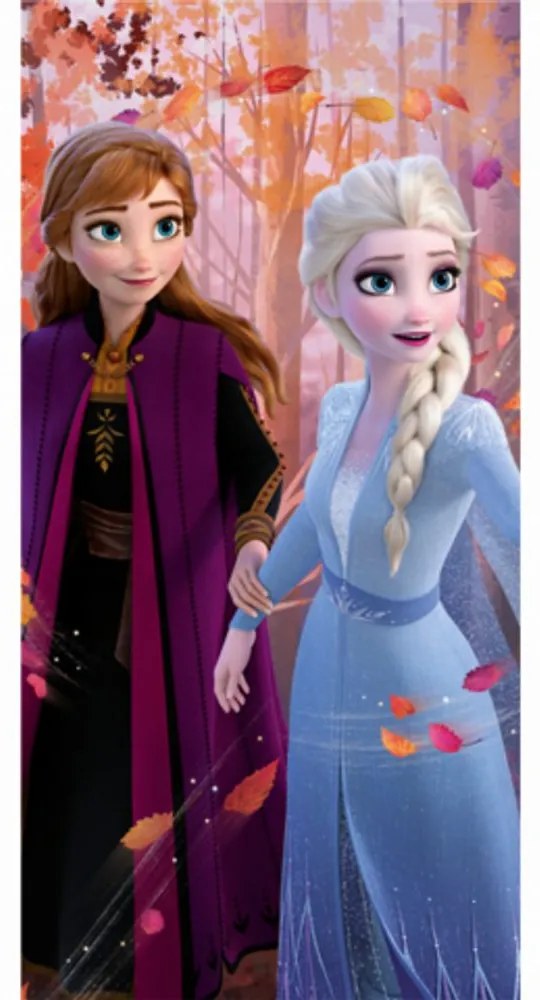 Dětská froté osuška Anna a Elsa - Dětská froté osuška Anna a Elsa - 70x140