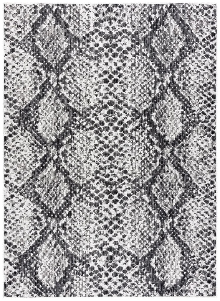 Dywany Łuszczów Kusový koberec Sion Sisal Snake`s skin 22162 ecru/black – na ven i na doma - 200x290 cm