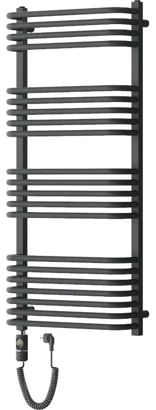 Mexen Apollo, elektrické topné těleso 1210x550 mm + topná tyč 600 W, antracitová, W117-1210-550-2600-66