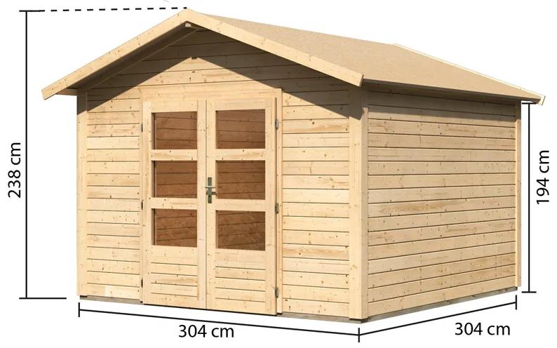 Dřevěný zahradní domek 304x304 cm Lanitplast