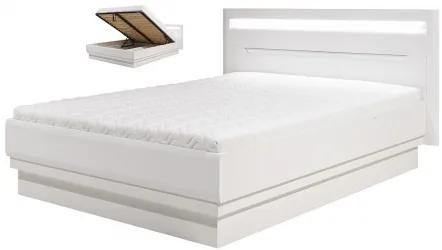 Manželská postel Irma 180x200cm s úložným prostorem - bílá