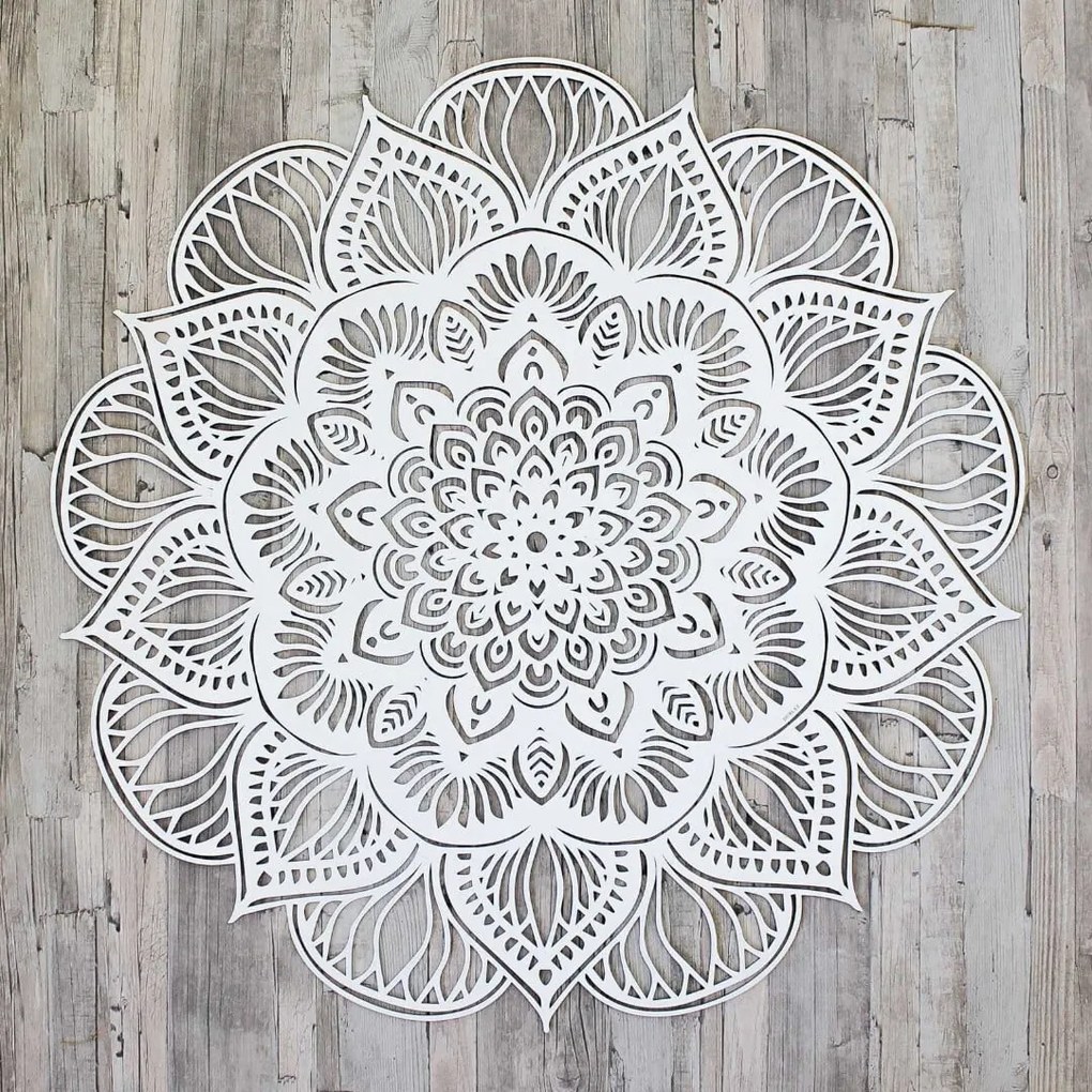 DUBLEZ | Vyřezávaná 3D Mandala - lotosový květ | Obraz