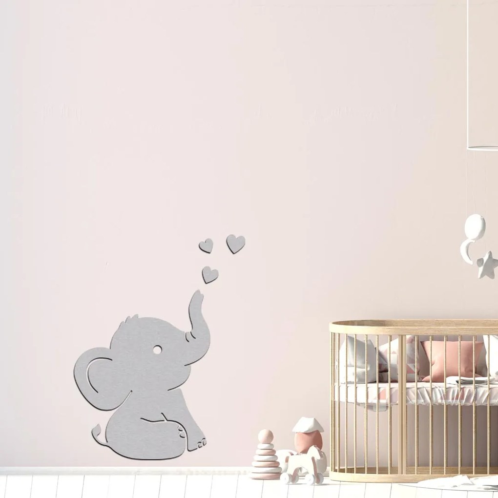 dřevo života Dřevěná dekorace BABY SLON Zvolte barvu dekoru: Bílá, Rozměry šxv (cm): 80x101