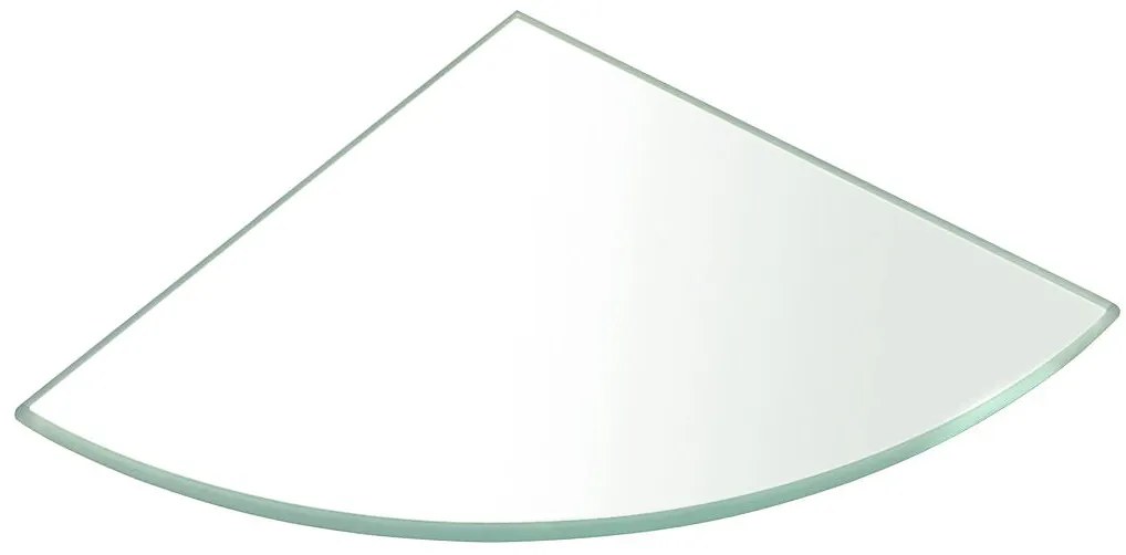 Sapho koupelnová police rohová čtvrtkruh 200 x 200 x 8 mm čiré sklo 23487 Koupelny Bernold