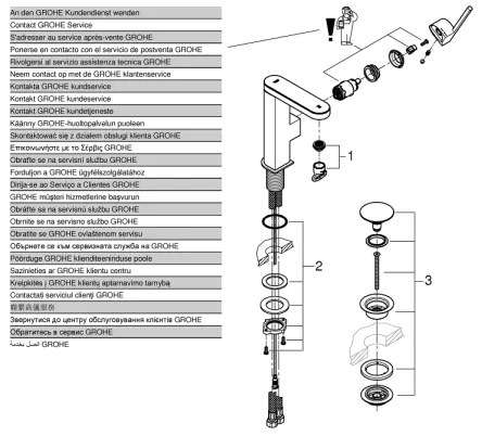 GROHE 23958003 - Baterie PLUS velikost M lesklý chrom