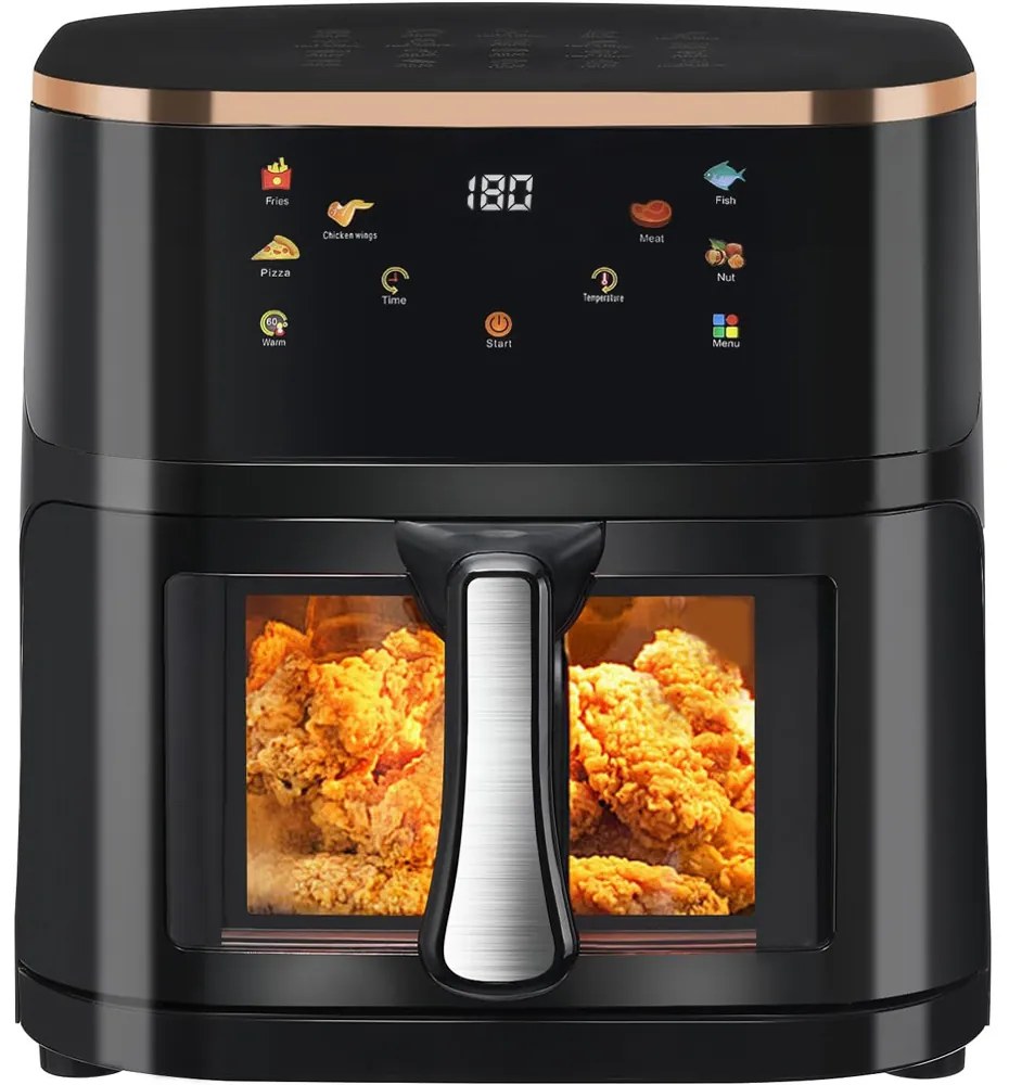 Verk Group Fritéza bez tuku fritéza air fryer velká na pečení 1400 w 10 l