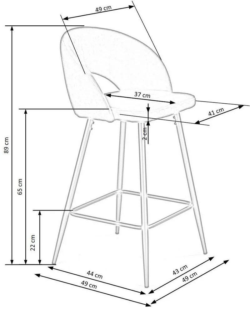Barová židle Barnes, béžová