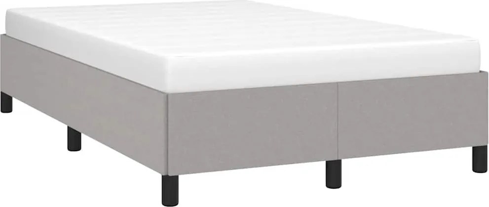 Rám postele bez matrací světle šedá 120x190 cm textil 3269631