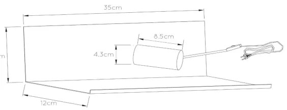 Lucide 06218/01/30 - Nástěnné svítidlo SEBO 1xE27/40W/230V černá