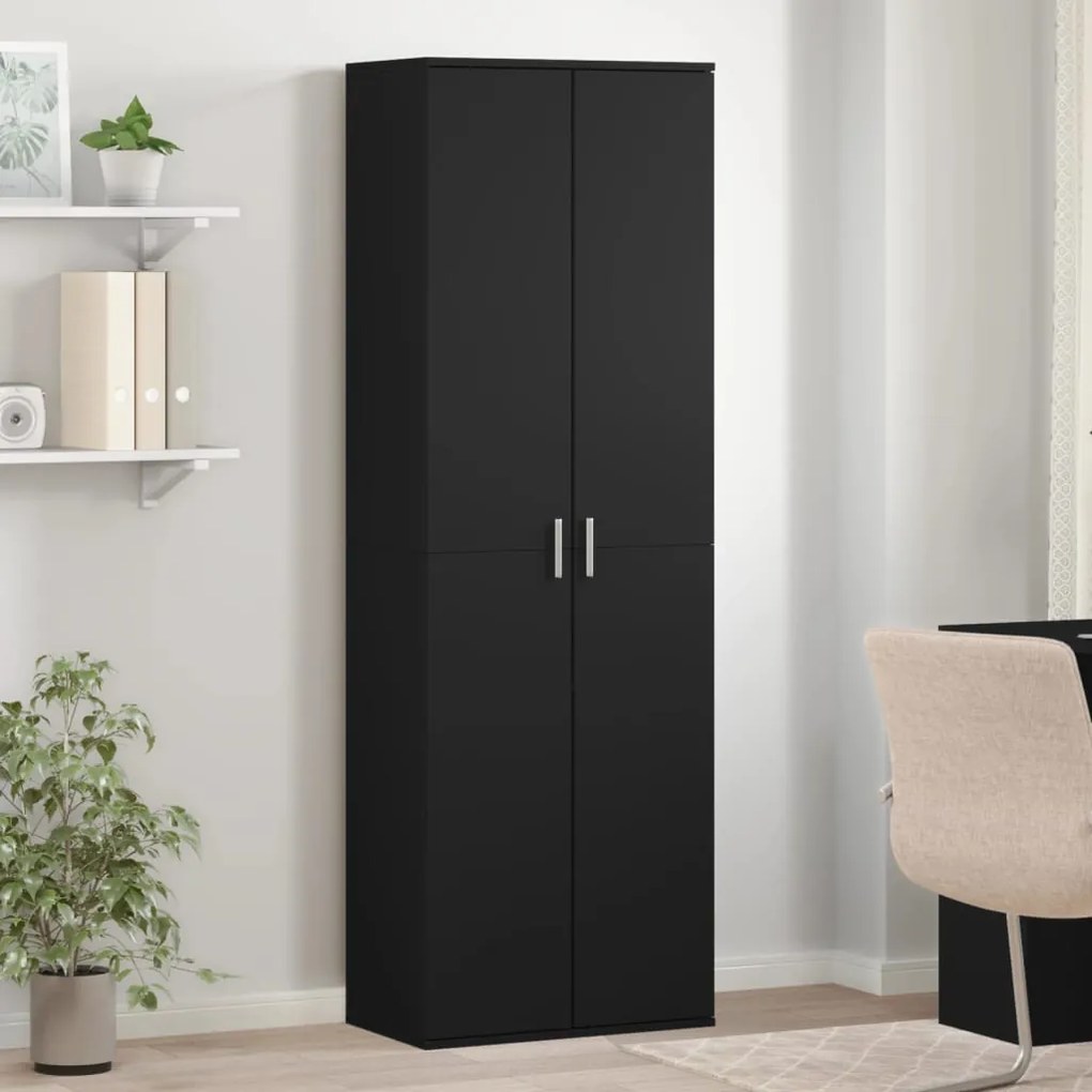 Skříň highboard černá 60 x 35 x 180 cm kompozitní dřevo