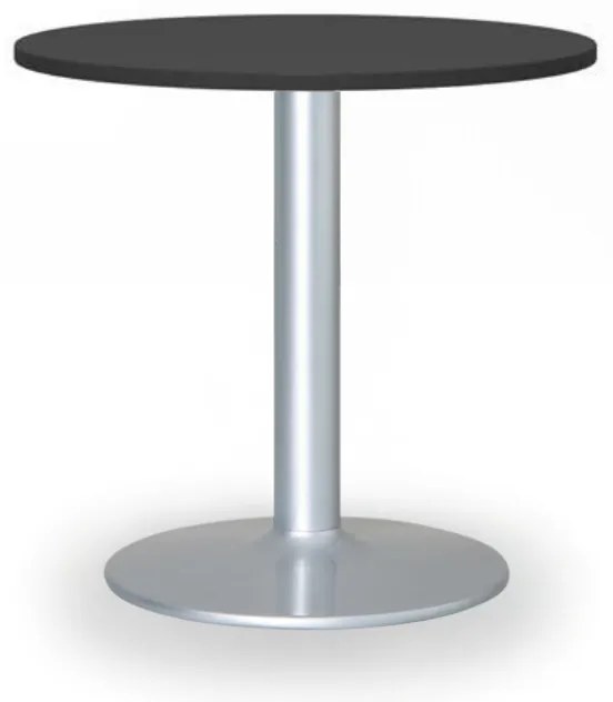 Konferenční stolek ZEUS II, průměr 60 cm, šedá podnož, grafit