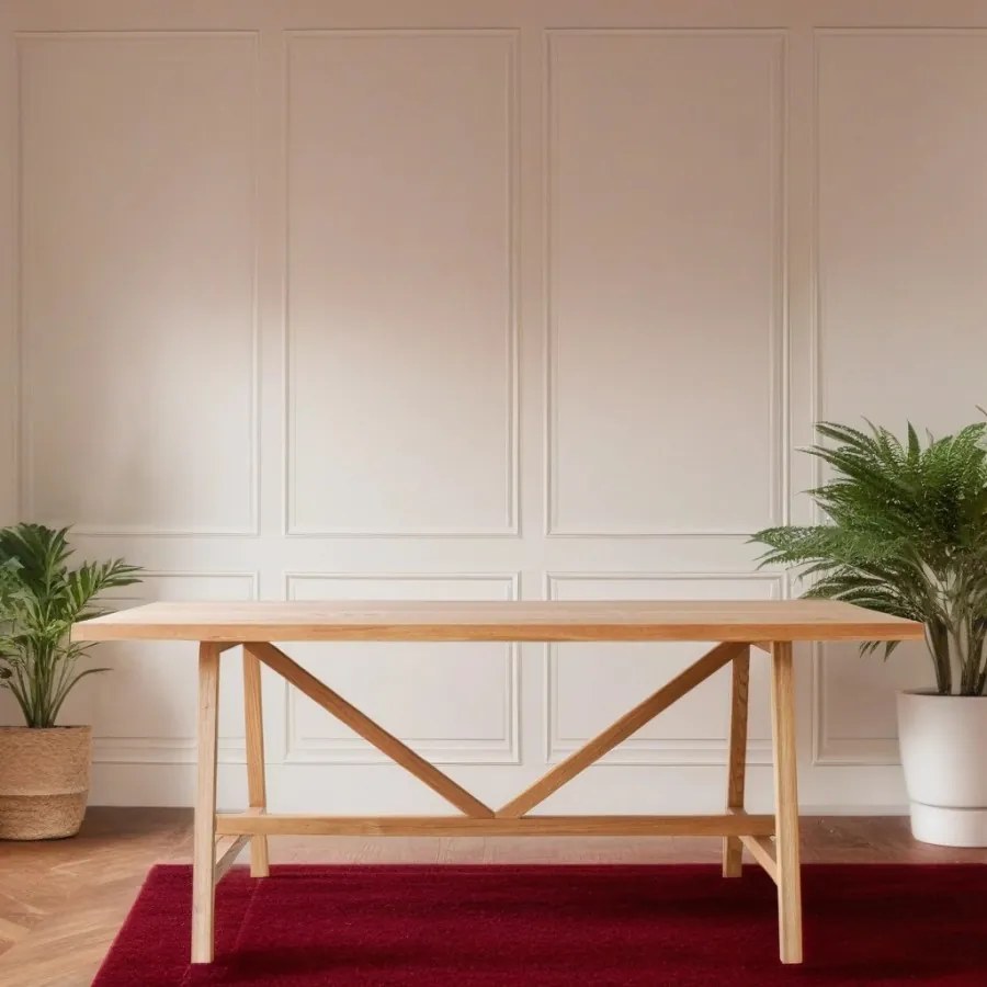 Stará Krása – Ruční výroba Elegantní jídelní stoly z dubového masivu 76 x 200 x 100 cm