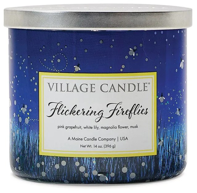 Village Candle Vonná svíčka Flickering Fireflies - Růžový grep & Magnólie, 396 g