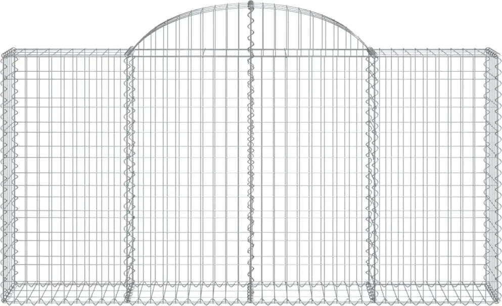 Klenuté gabionové koše 8 ks 200x30x100/120cm pozinkované železo 3146116