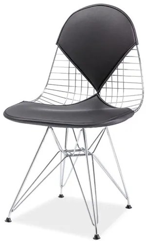 Jídelní židle INTEL II chrom/černá