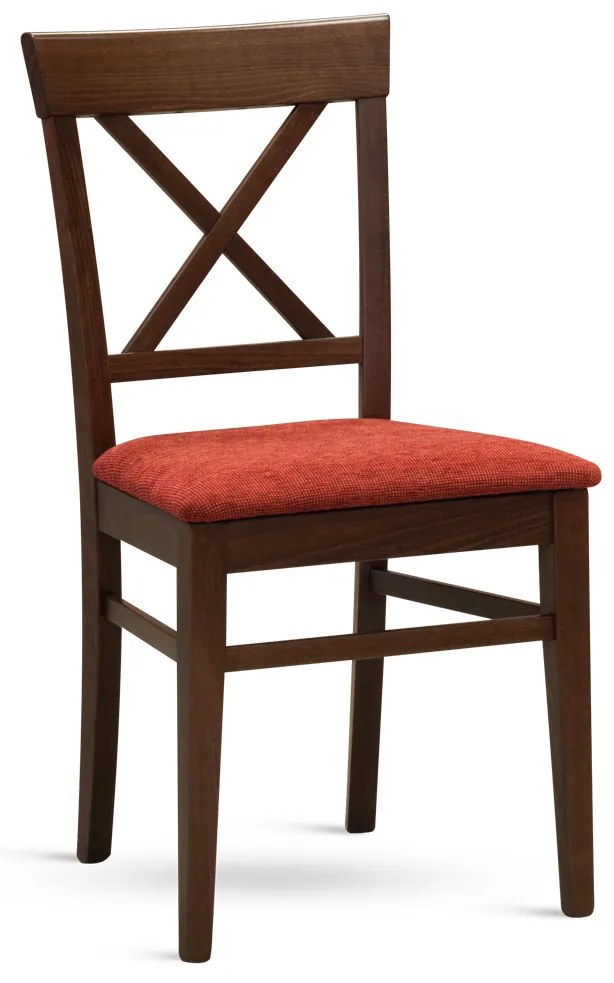 Stima Židle GRANDE s čalouněným sedákem Odstín: Bílá (lak), Látky: MIRON camel 7