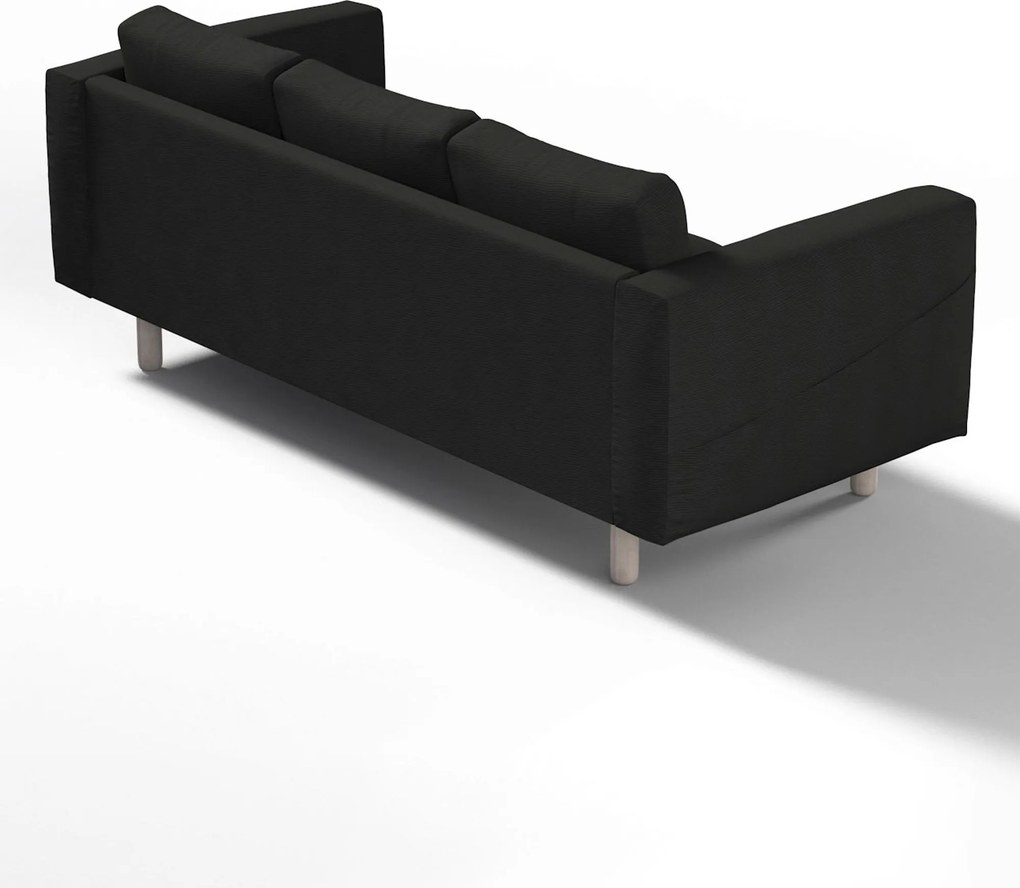 Potah na pohovku IKEA Norsborg 3-místná barva černá látka pletený vzor