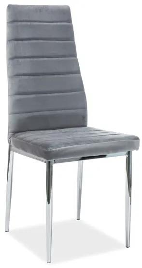 Jídelní židle Harold (šedá + chromová). 1050216