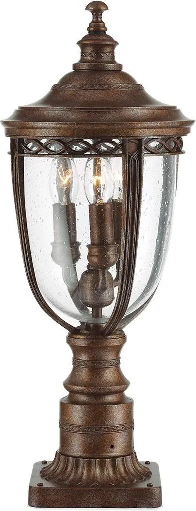 Venkovní stojací lampa z bronzu, elegantní design, venkovní osvětlení