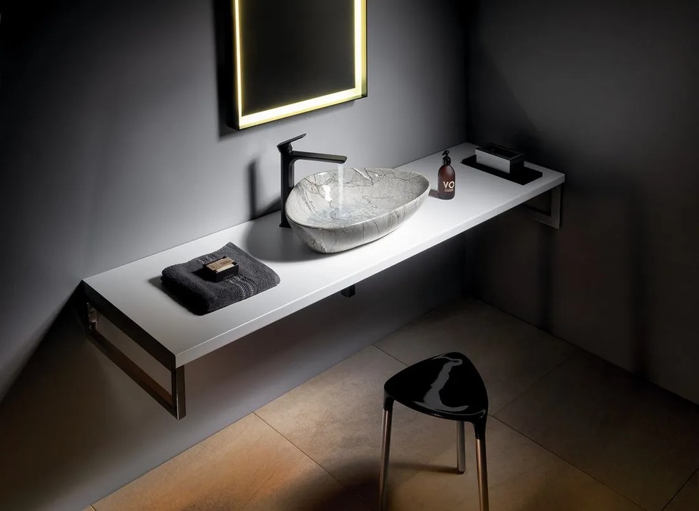 Sapho Sapho, DALMA keramické umyvadlo 68x16,5x44 cm, carrara, MM317