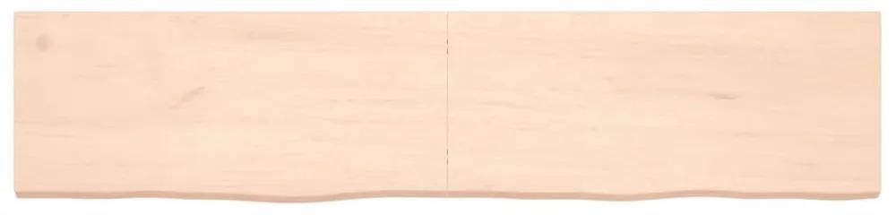 Petromila Nástěnná police 180x40x(2-4) cm neošetřené masivní dubové dřevo
