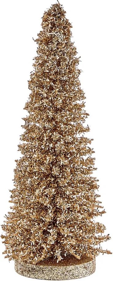 X-MAS Dekorační jedle třpytivá 28 cm - zlatá
