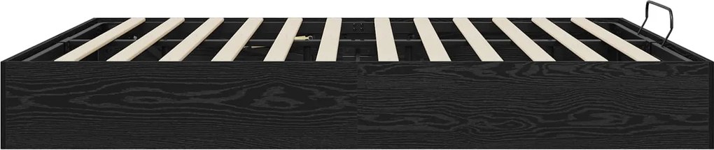 Ottoman postel Černý Dub 203 x 160 x 25 cm Dřevěný materiál 3409214