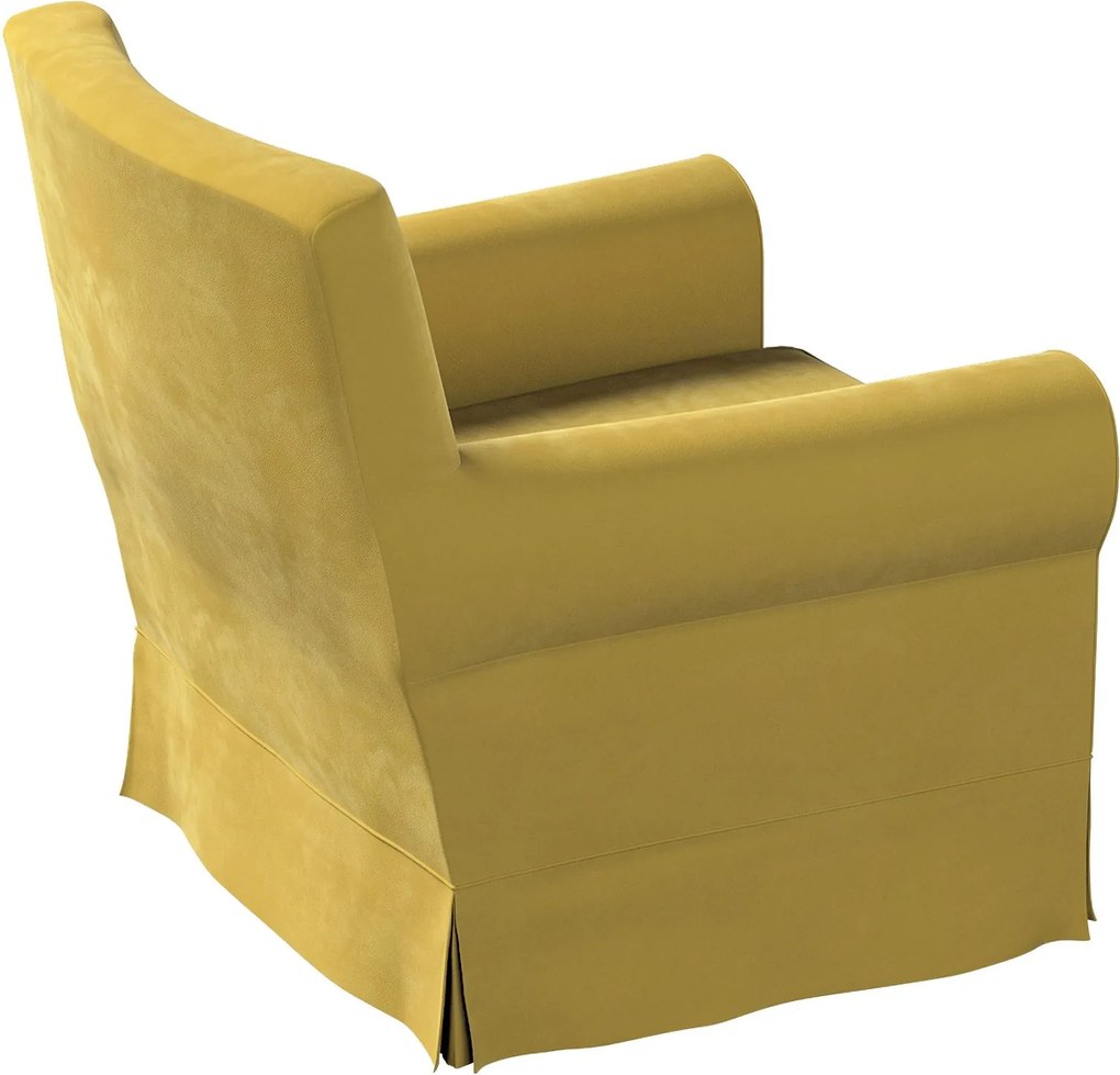 Potah na křeslo IKEA Ektorp Jennylund barva zelená látka lesklé, sametová