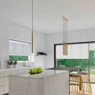 Závěsná lampa SOLLUX PASTELO 5P zlatá G9 5x8W bez žárovky SL.1174